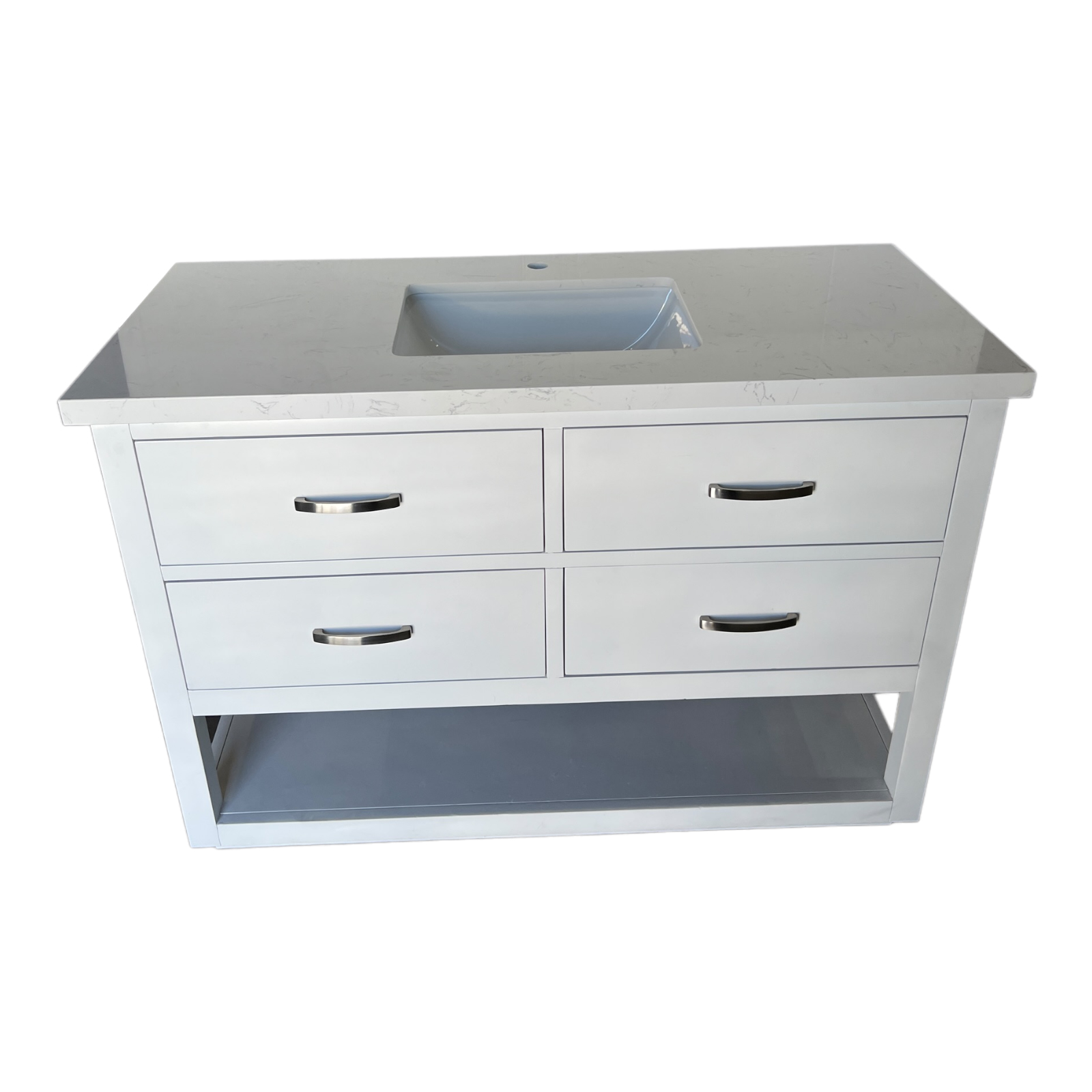 Light Gray Vinnova Vanity 60" - Tile and Marble Source